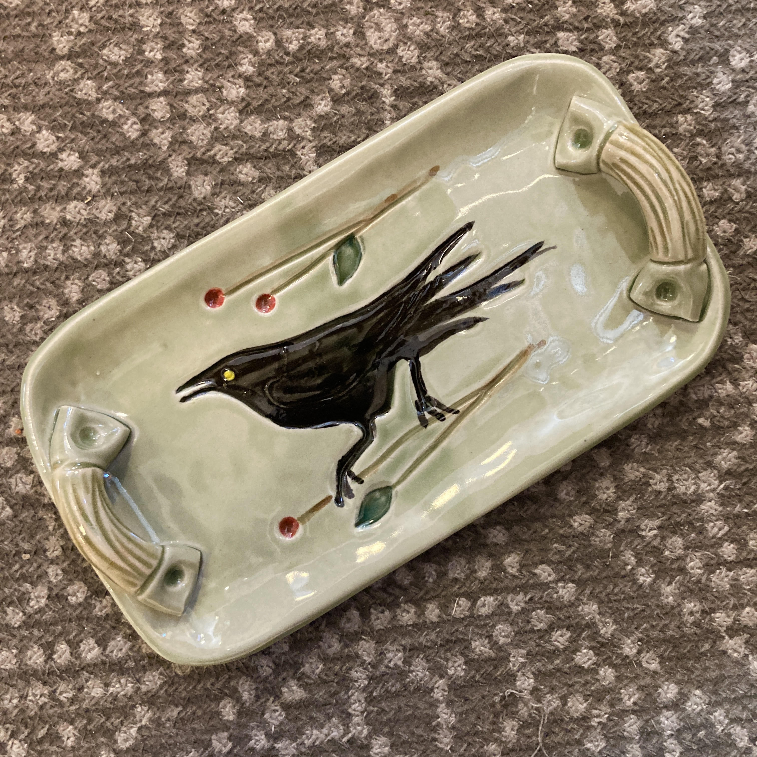 Crow Tray Florentine Green – Glass Growers Gallery
