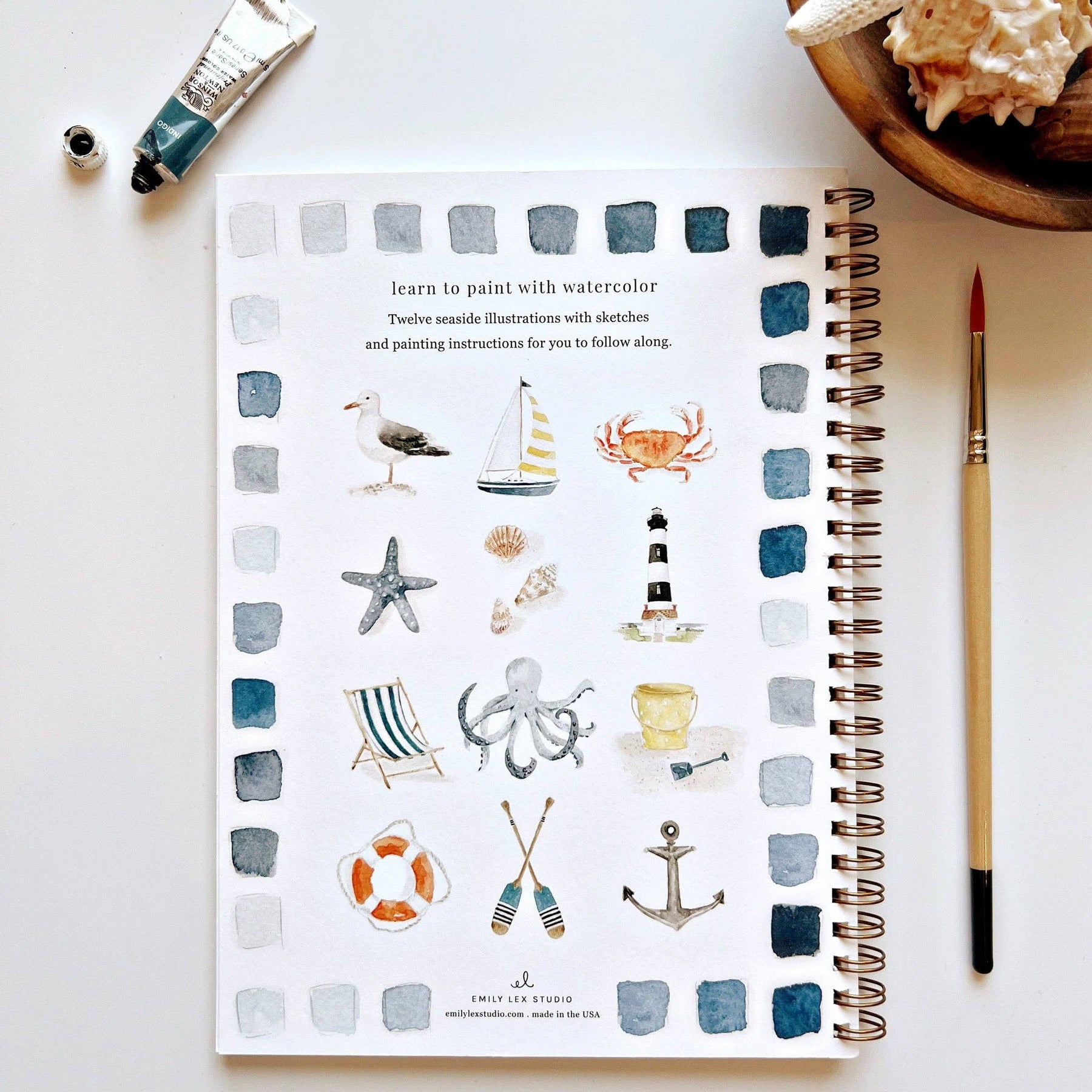 Seaside watercolor workbook – Glass Growers Gallery & Gifts