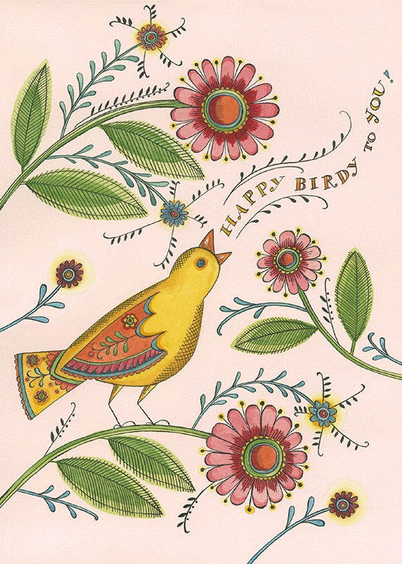 Birthday Card - Happy Birdy – Glass Growers Gallery & Gifts